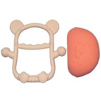 China MHC soft silicone teether Rattles Cat BPA Free Silicone Baby Teether for sale