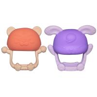 China MHC soft silicone teether Rattles Cat BPA Free Silicone Baby Teether for sale