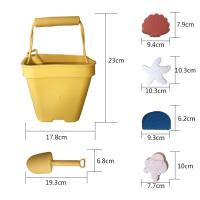 China Durable Silicone Beach Toys Food Grade Silicone Beach Bucket Set For Kids Educational for sale