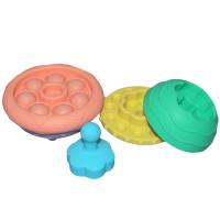 China Customizable Children'S Educational Toy Hamburger Silicone Stacking Toy for sale