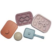 China MHC Montessori Educational Building Block Set Toys Colored Silicone Stacking Blocks for sale
