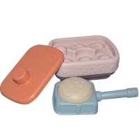China MHC Montessori Educational Building Block Set Toys Colored Silicone Stacking Blocks for sale