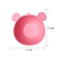 China Promotional Silicone Baby Bear Bowl With Suction High Durability for sale