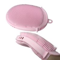 China Cute Silicone Baby Brush Temperature Resistance Colorful Cartoon Design for sale