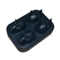 China MHC Food Grade 4 Cavity Ice Cube Trays Silicone Ice Cube Tray Mold Flexible Freezer Safe Cake Moulds for sale