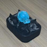 China MHC Food Grade 4 Cavity Ice Cube Trays Silicone Ice Cube Tray Mold Flexible Freezer Safe Cake Moulds for sale