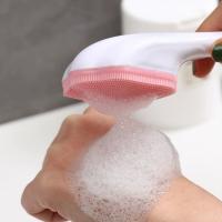 China MHC Facial Waterproof Cleaning Brush Scrubber Exfoliator Cute Silicone Massage Brush for sale
