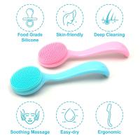 China MHC Soft Eco-Friendly Facial Waterproof Cleaning Brush Scrubber Exfoliator Silicone Face Cleanser for sale