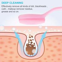 China MHC Soft Eco-Friendly Facial Waterproof Cleaning Brush Scrubber Exfoliator Silicone Face Cleanser for sale
