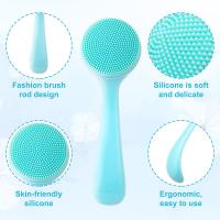 China MHC Soft Eco-Friendly Facial Waterproof Cleaning Brush Scrubber Exfoliator Silicone Face Cleanser for sale