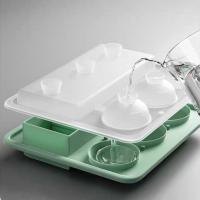 China MHC Ice Cube Trays For Freezer Silicone With Lid Large Square And Round Ice Cream Tools for sale