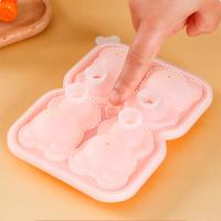 China MHC Custom Shape Logo Factory Wholesale Pink Animal Ice Cube Tray Silicone Small 3D Bear Shape Ice Cube for sale