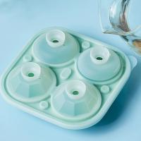 China MHC Custom Shape 3D Flower Ice Cube Tray With Lid Non-Spill 4 Rosette And Diamond Ice Cream Tools for sale