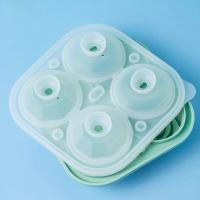 China MHC Custom Shape 3D Flower Ice Cube Tray With Lid Non-Spill 4 Rosette And Diamond Ice Cream Tools for sale