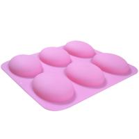 China Custom Size Silicone Soap Mould for DIY Oval Shaped Handmade Soap Cake for sale