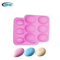 China Custom Size Silicone Soap Mould for DIY Oval Shaped Handmade Soap Cake for sale