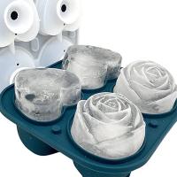 China Cake Tools Type Moulds Customization Carton Size Flower Ice Cube Trays with Lid and Bin for sale