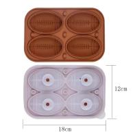 China MHC Factory Wholesale Ice Cube Tray Shapes Funny With Lid Balls 3D Rugby Football Ice Tray for sale