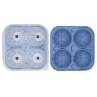 China MHC Bpa Free Silicone Ice Mold With Lid And Bin Easy Release Large Balls Circle 3D Basketball Round Ice Cube for sale