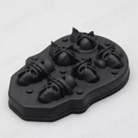 China MHC 3D Cranial Shape Skull Ice Molds For Whiskey Tray With Non-Spill Lid for sale