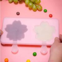 China Durable MHC Cherry Blossom Shape Silicone Ice Cream Molds With Cover for Kids for sale