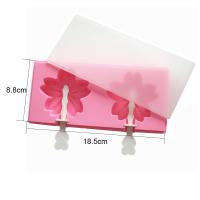 China Durable MHC Cherry Blossom Shape Silicone Ice Cream Molds With Cover for Kids for sale