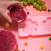 China Durable MHC Cherry Blossom Shape Silicone Ice Cream Molds With Cover for Kids for sale