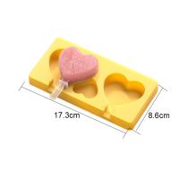 China MHC Heart Shape Ice Cream Molds Large Silicone With Sticks Popsicle For Kids Toddlers for sale