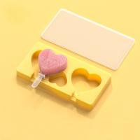 China MHC Heart Shape Ice Cream Molds Large Silicone With Sticks Popsicle For Kids Toddlers for sale