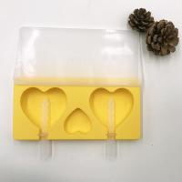 China MHC Heart Shape Ice Cream Molds Large Silicone With Sticks Popsicle For Kids Toddlers for sale