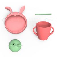China MHC Starter 6-12 Months Rabbit Baby Feeding Set Non Silicone Bpa Free Non Toxic Toys for sale