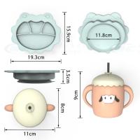 China MHC Newborn Sheep Silicone Weaning Feeding Cup Bowl Bib Spoons Essentials Suction Plate Set for sale