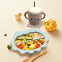 China MHC Newborn Sheep Silicone Weaning Feeding Cup Bowl Bib Spoons Essentials Suction Plate Set for sale