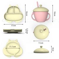 China Customizable Animal Squirrel Silicone Feeding Set for Children 6 Months and Older for sale