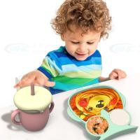 China MHC Owl Baby Feeding Products Silicone Feeding Set Bowl Lid Spoon for Baby Nursing for sale