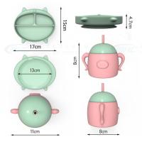 China BPA Free Silicone Baby Feeding Set Standard Bowl Lid and Spoon for Nursing for sale