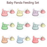 China MHC Cartoon Animal Silicone Baby Feeding Set Plate for Kids Travel Nursing 500 Pieces for sale
