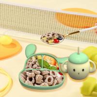 China MHC Cartoon Animal Silicone Baby Feeding Set Plate for Kids Travel Nursing 500 Pieces for sale
