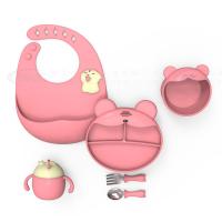China MHC 4 Months Baby Feeding Cup with Straw 50 Pieces Dish and Handles Gift Set for sale