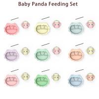 China MHC Customized Silicone Baby Feeding Dispenser Plate Light Durable With Suction for Weaning for sale