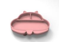 China MHC Squirrel Silicone Plate Baby Nursing Suction Cartoon Animal Food Grade Silicone Feeding Set For 6 Months Old Baby for sale