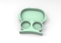China MHC Pink Silicone Baby Feeding Plate for 12-18 Months Baby Attach to Table Lightweight for sale