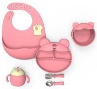 China FDA Approved MHC Baby Tableware Easy to Clean Suction Plate for 6 Months Old Baby for sale