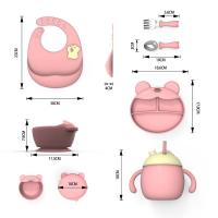 China FDA Approved MHC Baby Tableware Easy to Clean Suction Plate for 6 Months Old Baby for sale