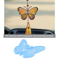 China MHC Complete Set Silicone Holographic Resin Molds for Art Decor Butterfly Keychain Coasters Kits for sale