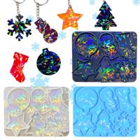 China MHC Christmas Tree Hanging Silicone Resin Molds Model for Crystal Decoration for sale