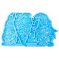 China MHC Silicone Resin Mold Epoxy Resin Molds for Keychain Clear Santa Claus Ornament Shapes Set for sale