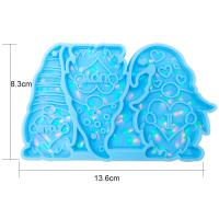 China MHC Silicone Resin Mold Epoxy Resin Molds for Keychain Clear Santa Claus Ornament Shapes Set for sale