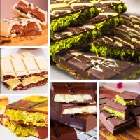 China MHC Food Grade Chocolate Pistachio Mold Deep Custom Silicona 3D Dubai Chocolate Molds for sale