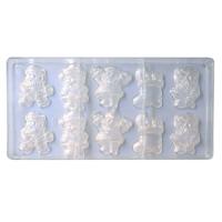 China Handmade 3D Special Shape Polycarbonate 3d Chocolate Bar Mold for Kitchen and Restaurant for sale